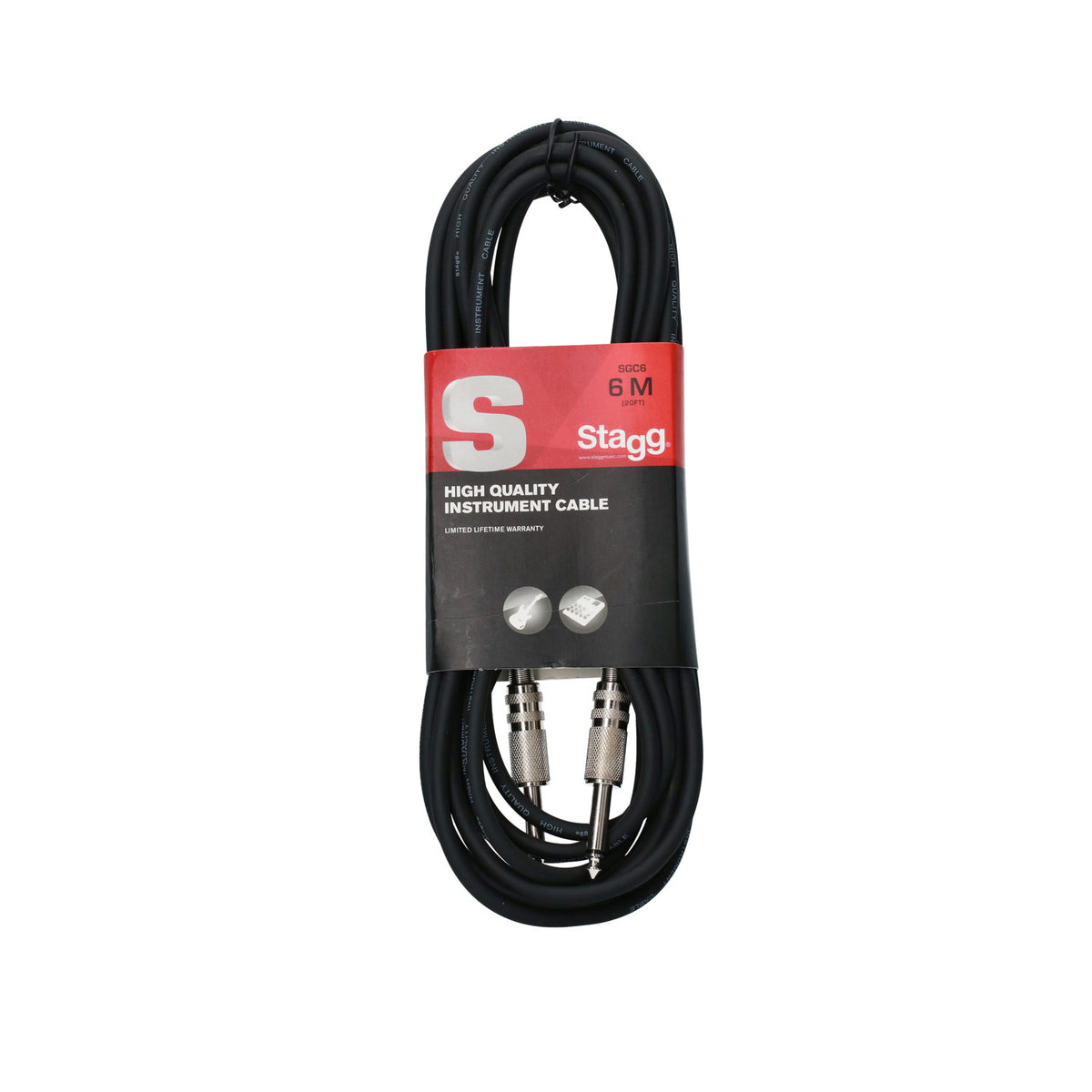Stagg 20 Foot Instrument Cable – Kanileʻa ʻUkulele & Guitar